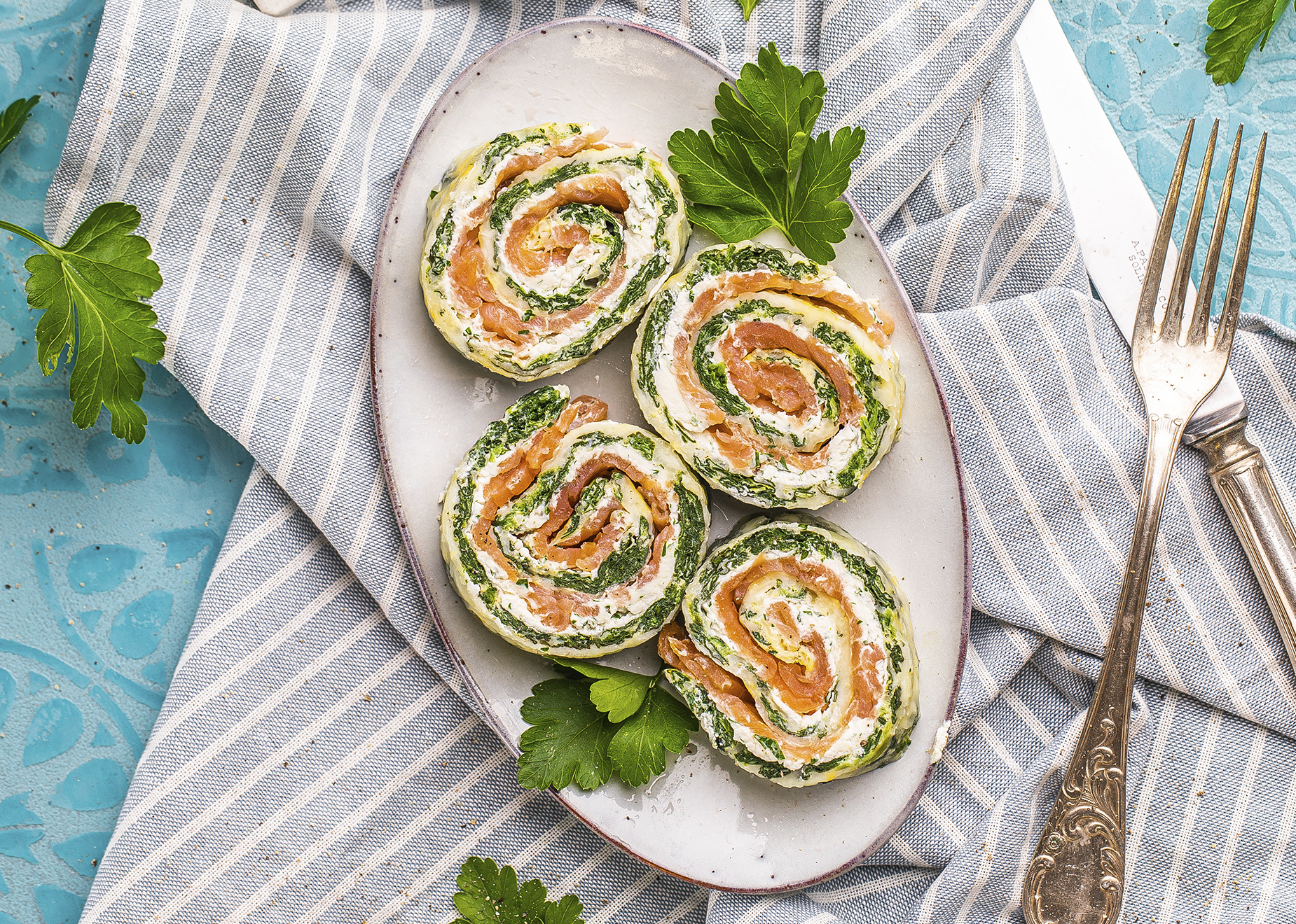 Receta Rollitos de salmón y espinacas | Bofrost